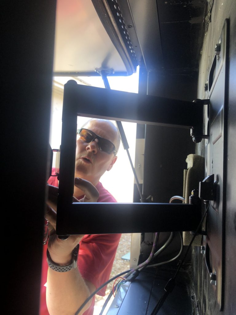 RV Project: TV Upgrade – M&M Hit The Road
