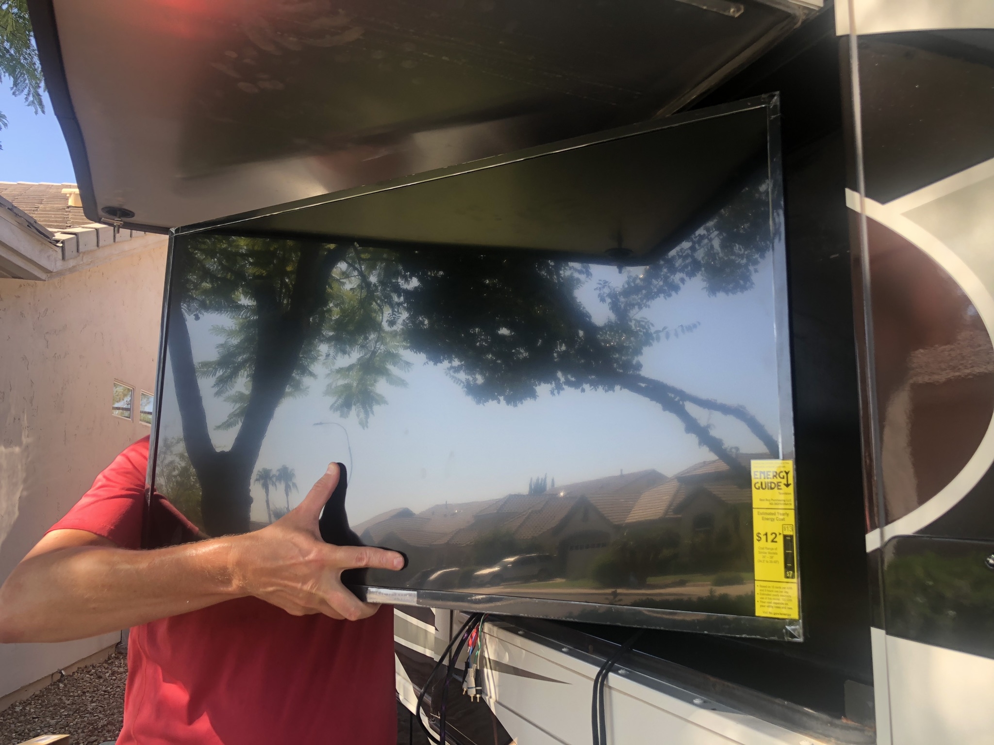 RV Project: TV Upgrade – M&M Hit The Road