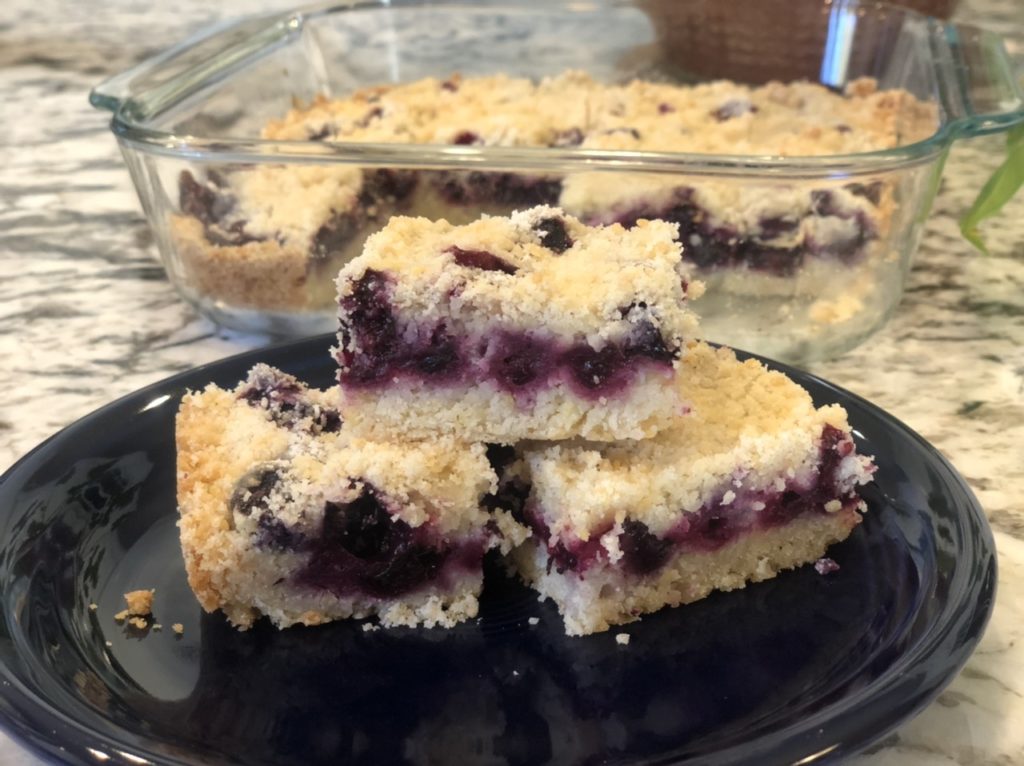 Blueberry Cake Bars – M&M Hit The Road